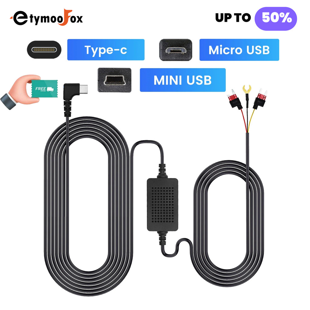 3A 3.5m Car Dash Cam DVR 12-24v Hardwire Cable Kit Step-Down Line Mini ...