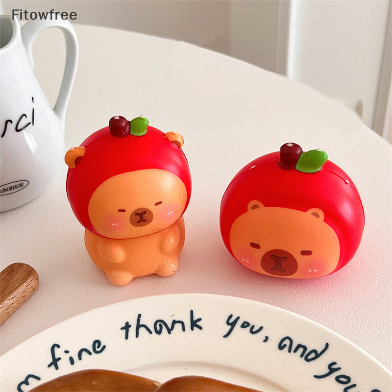 Fitow Cartoon Cute Headgear Capybara Squeeze Toy Silicone Slow Rebound ...