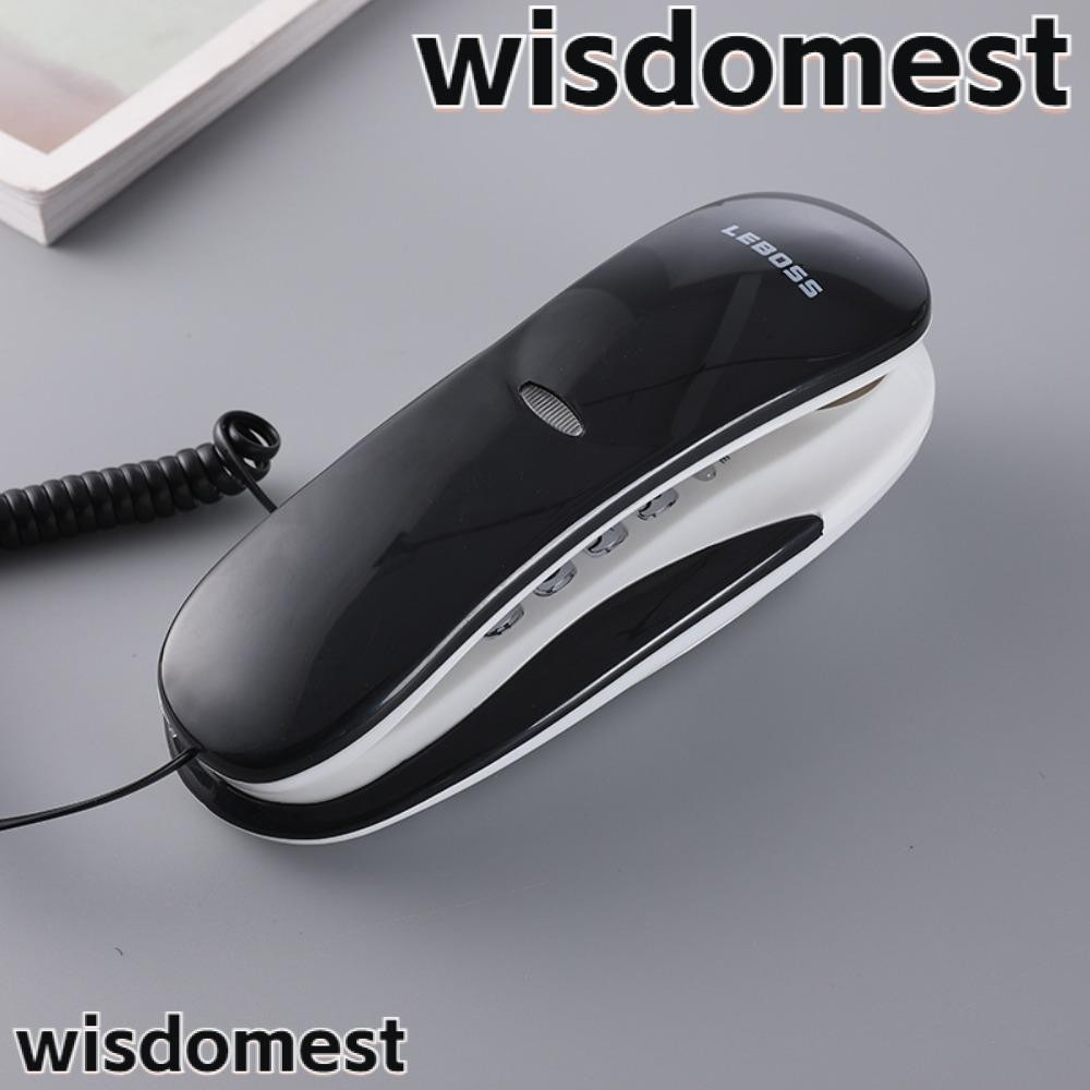 WISDOMEST Wired Telephone, Wall Mounted Landline Corded Phone, Caller ...