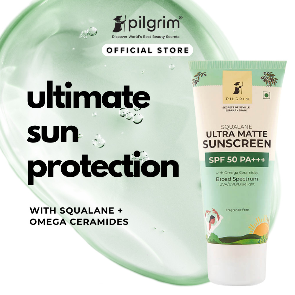 Pilgrim Ultra Matte Sunscreen SPF 50+++ 50g | Spanish Squalane | Smooth ...