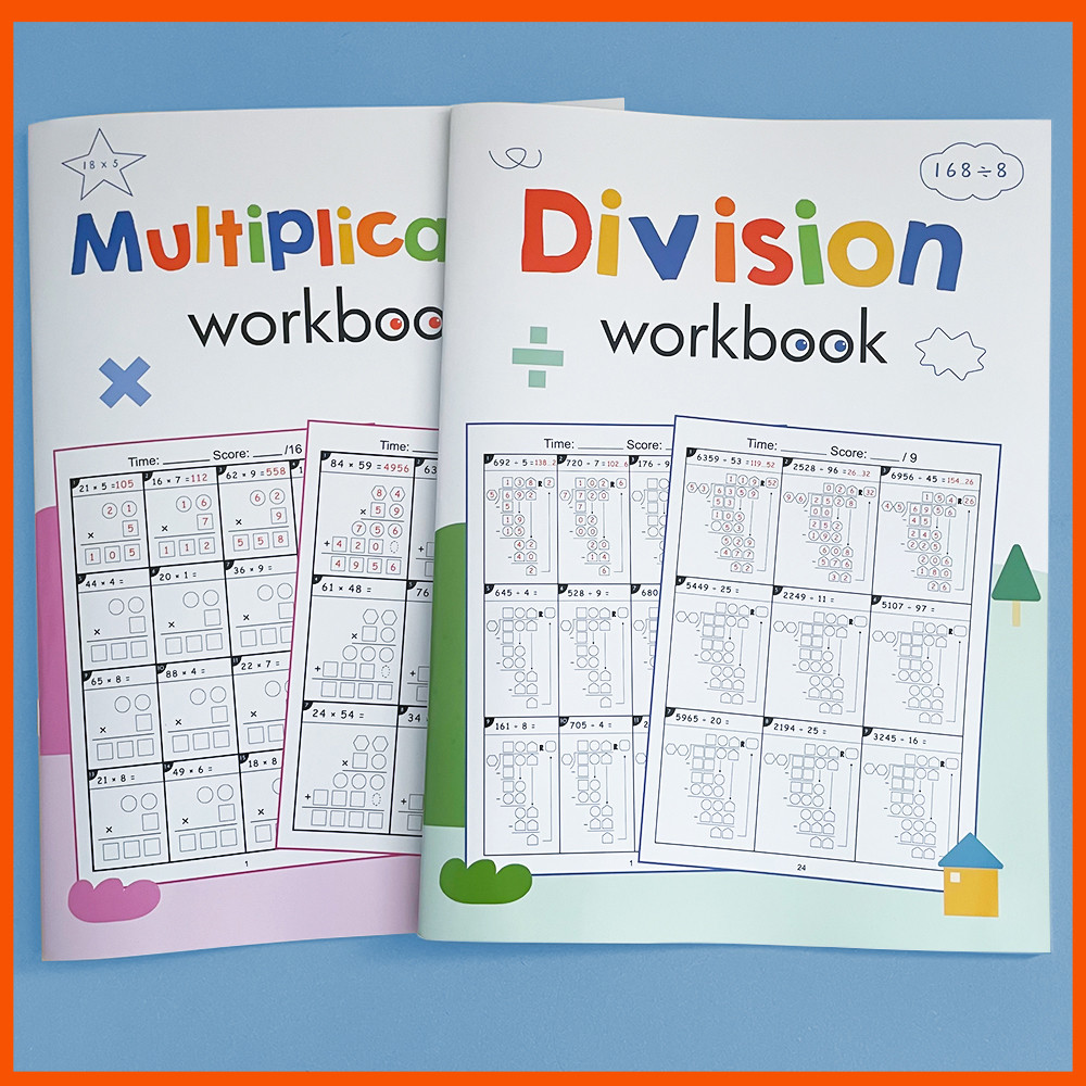 Children Math Workbook with 2-Digit Multiplication Division Math ...