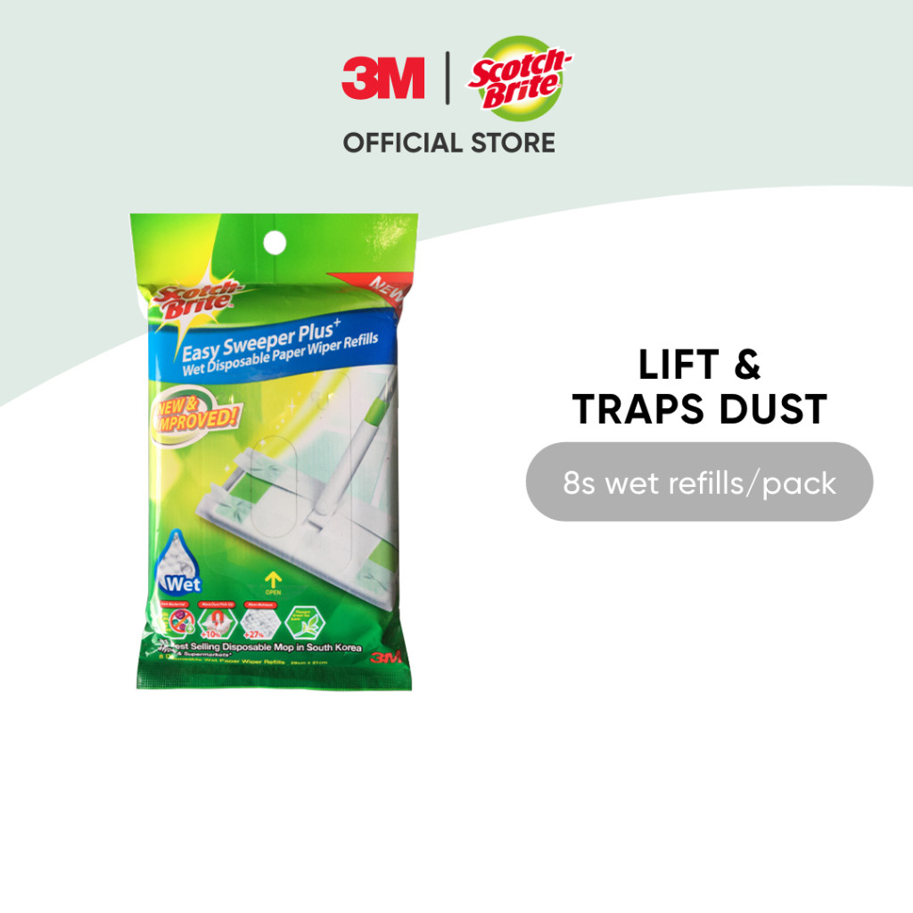 3M™ Scotch-Brite™ Easy Sweeper Plus Mop Wet Disposable Paper Wiper ...