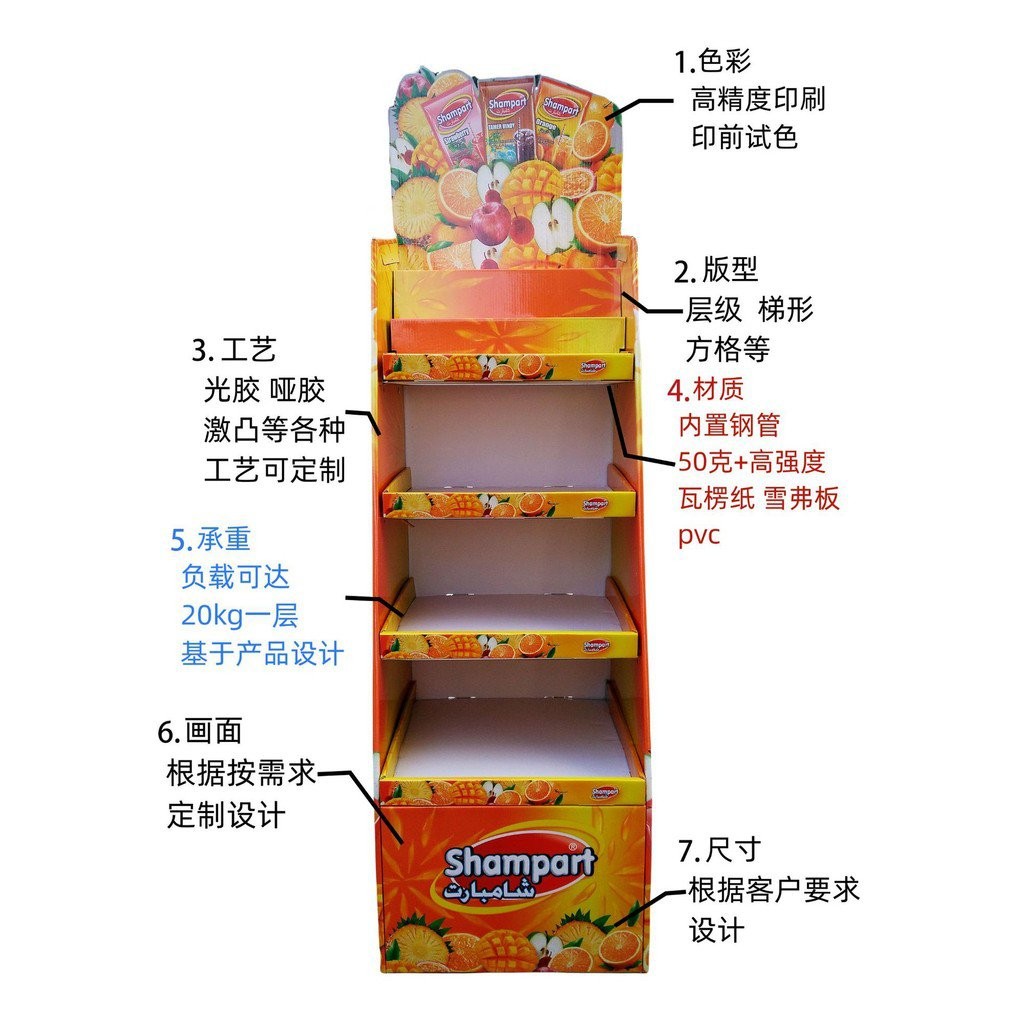 Professional Design Supermarket Display Paper Shelves Paper Display ...