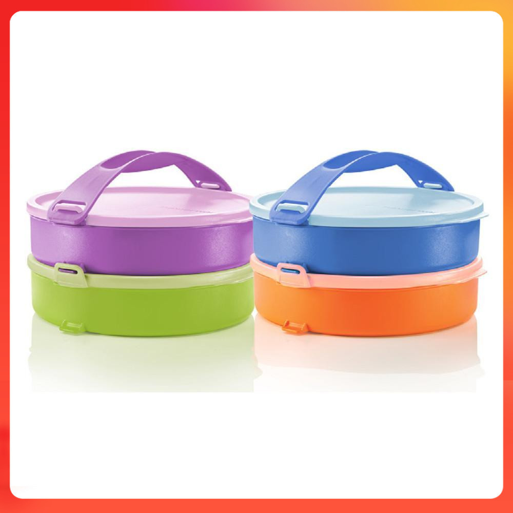 Tupperware 880ml Round Click To Go Food Storage Bekas Lunch Box Bulat ...