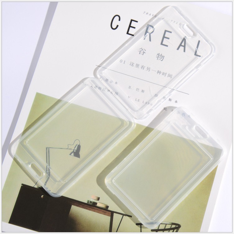 Transparent ID Card Holder IC Card Holder Bus Card Student ID Plastic ...