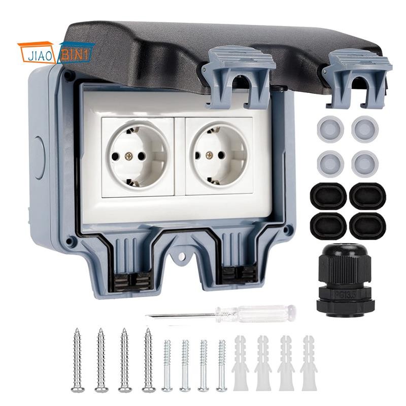 Outdoor Socket Waterproof-Outdoor Socket Garden Socket 16A Double ...