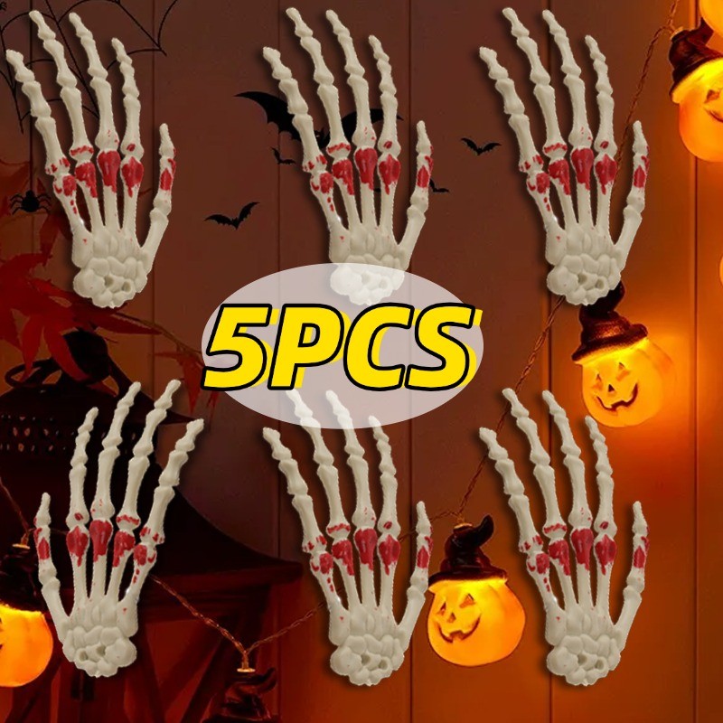 Bloody Fake Human Hand Bone Halloween Skeleton Hands Horror Ornament ...