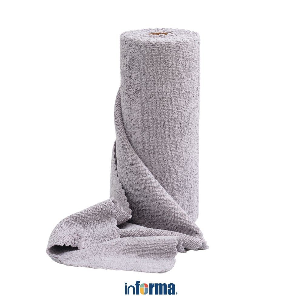 Informa Terry Tearline Kitchen Cloth Roll 30 Sheets - Grey Multipurpose ...