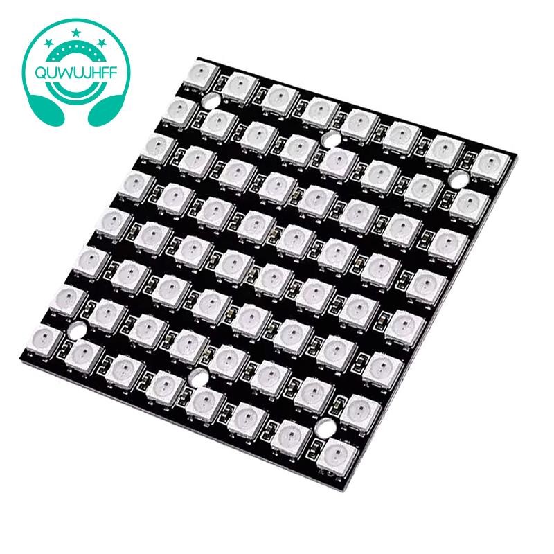 WS2812 LED 5050 RGB 8x8 LED Matrix WS2812B 8x8 64-Bit Full Color 5050 ...