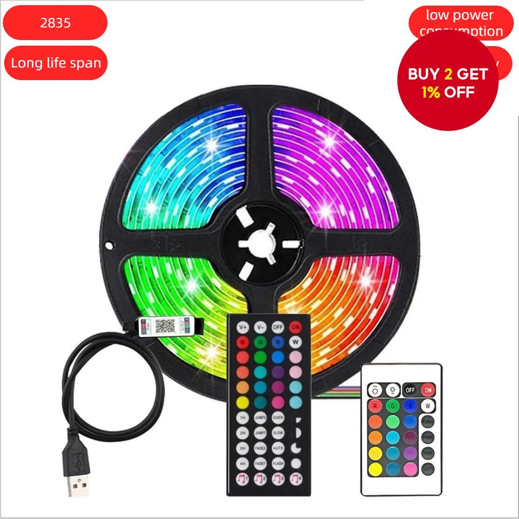 Music Sync LED Strip Lights - Remote & App Controlled RGB for Indoor ...