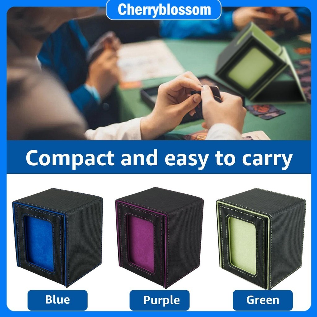 Large-Capacity Cards Storage Box with Dividers Portable Card Deck Case ...