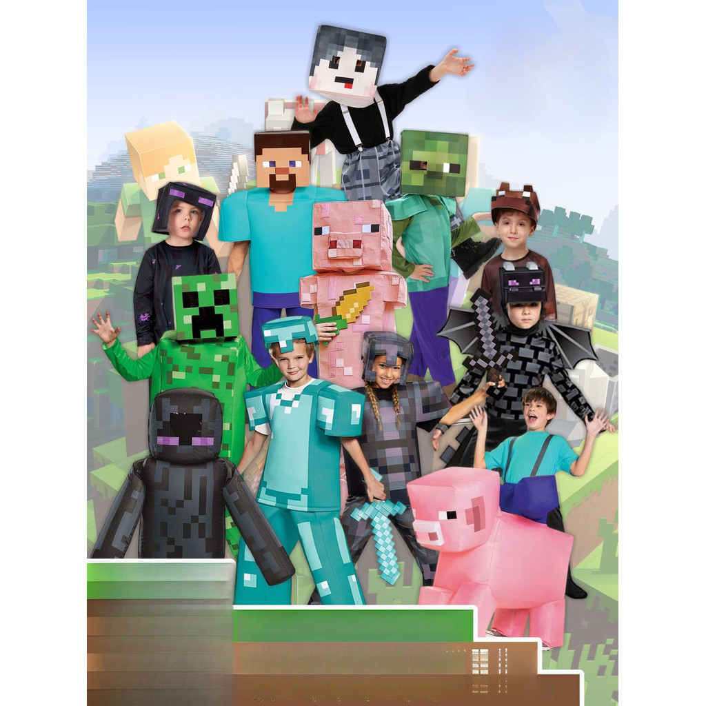 2024 Halloween Children's Costume Minecraft MC Party Cosplay cos ...