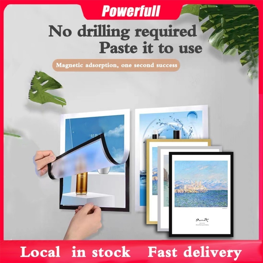 A6 A4 Magnetic Display Board Wall Stick Frame Photo Certificate Office ...