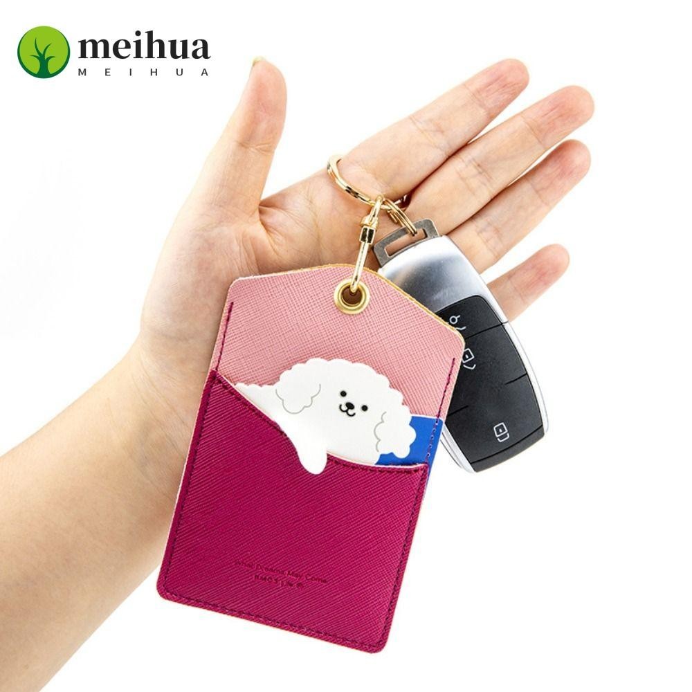 MEIHUAA Animal Card Holder PU ID Protection Cover Keychain Package Key ...