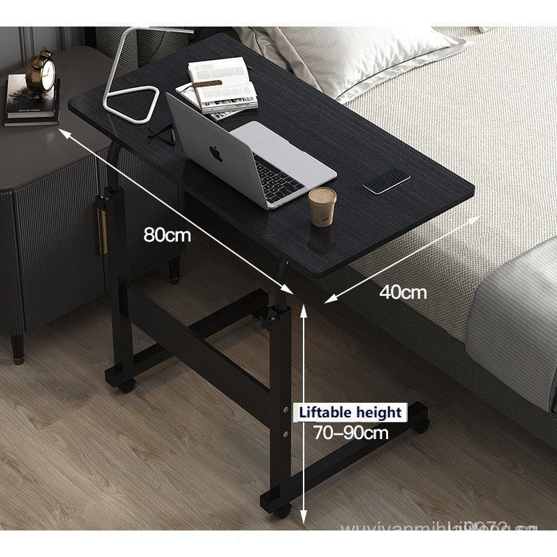 PHO 60cm/80cm Movable Laptop Table/ Computer Study Desk/ Bedside Bed ...