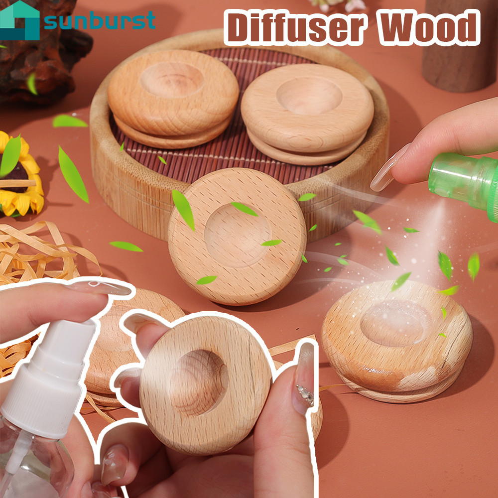 Mini Round Essential Oil Diffused Wood - Home Aroma Decoration ...