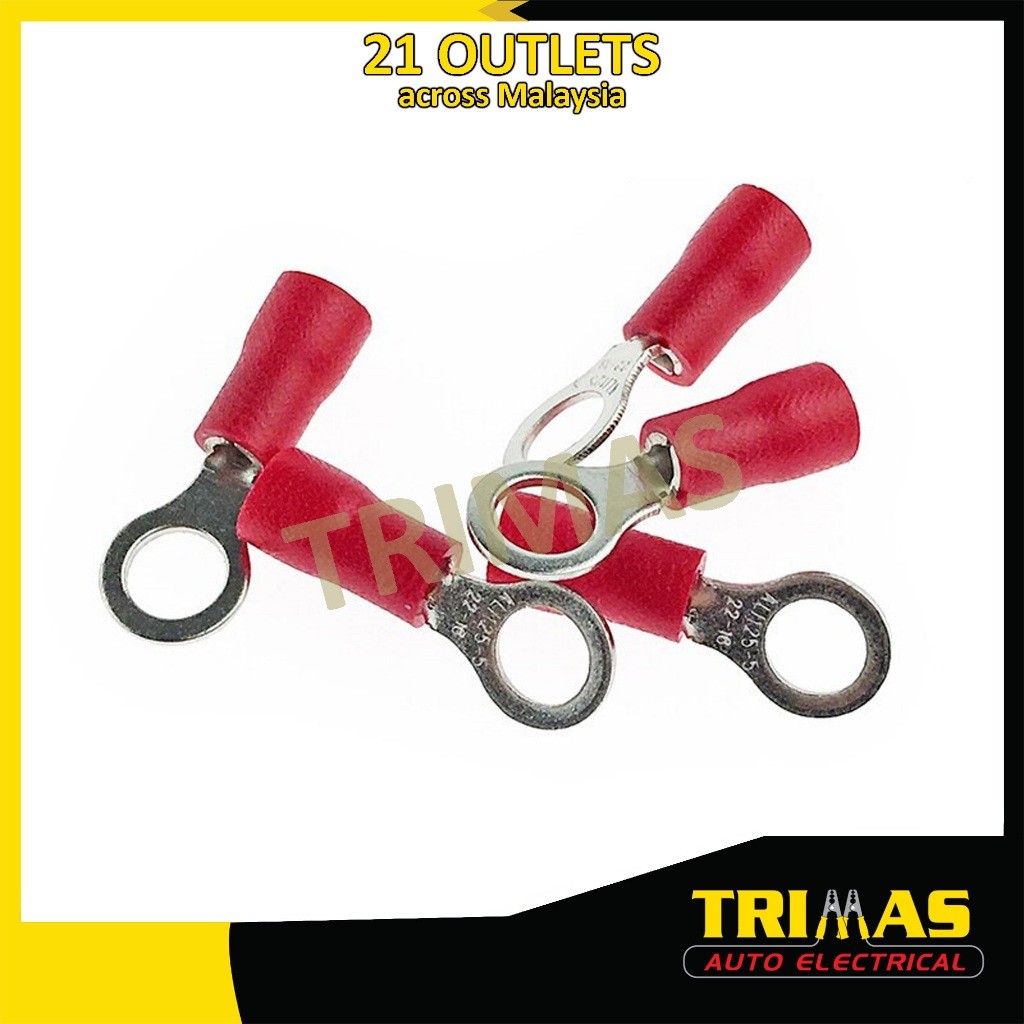 Insulated Ring Terminal Lug Clip Red (10PCS) | Shopee Singapore
