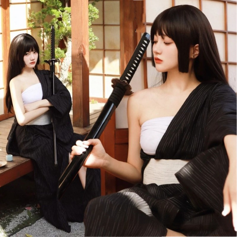 [New Products in Stock]Japanese Kimono Samurai Robe Bathrobe Japanese ...