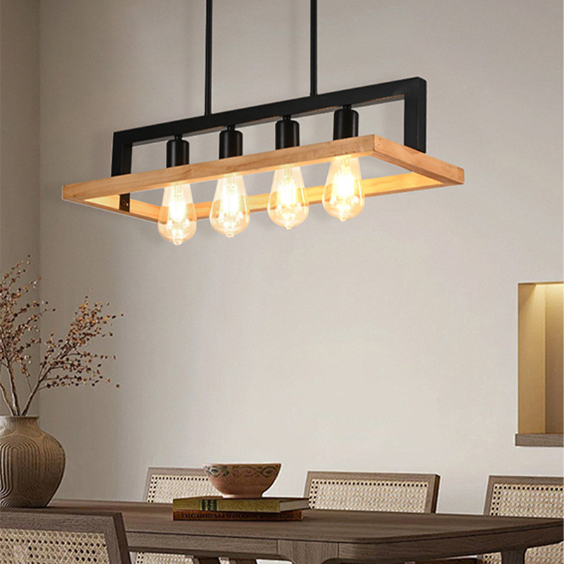 Farmhouse Chandelier Black Rustic Pendant Light Hanging Light ...