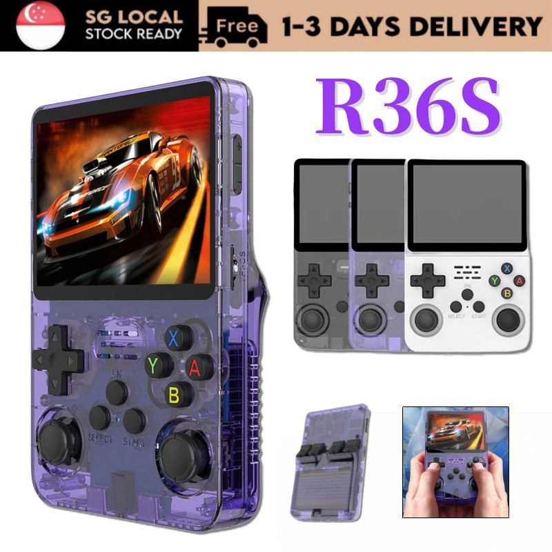 【SG】R36S Mini Game Console Handheld Arcade Game Console 3.5 Inch IPS ...