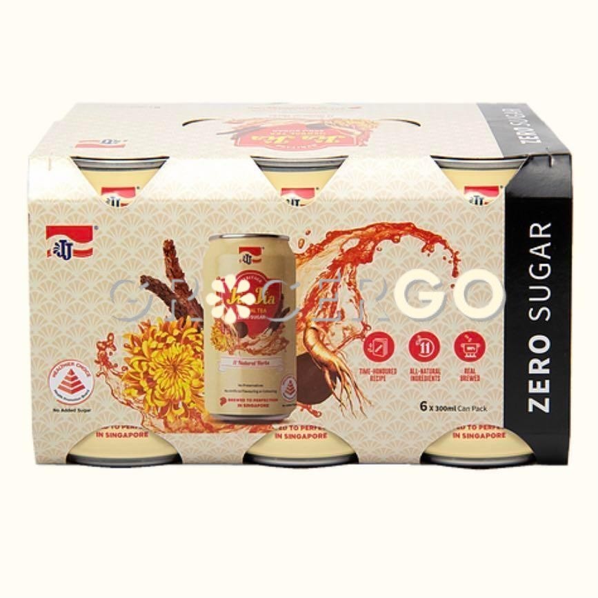 JJ Jia Jia Herbal Tea No Sugar 6 Pack (6 x 300ml) | Shopee Singapore