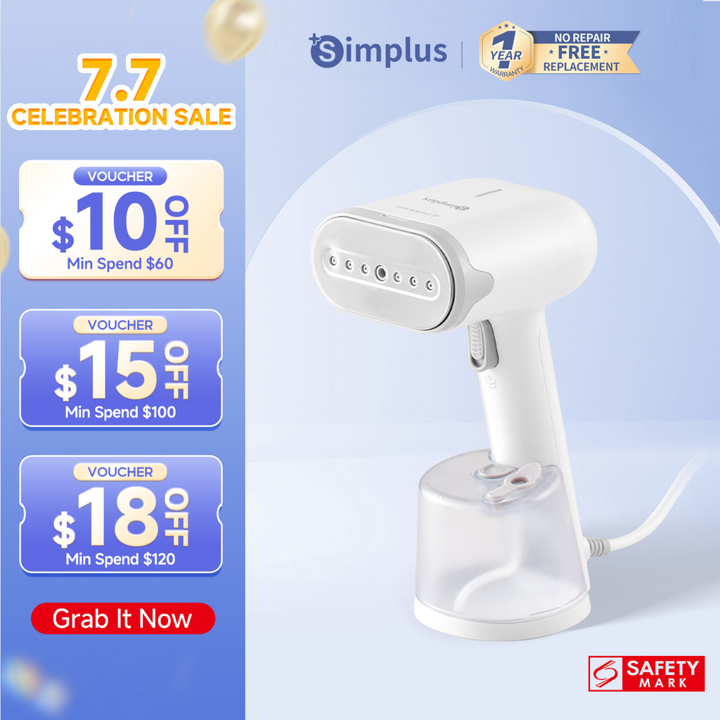 Simplus Handheld Garment Steamer 280ml Large Water Tank 1200W High ...
