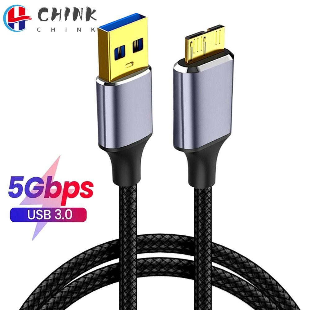 CHINK USB 3.0 Type-A to Micro B Cable, Laptop Computer 1m/2m Data Cord ...