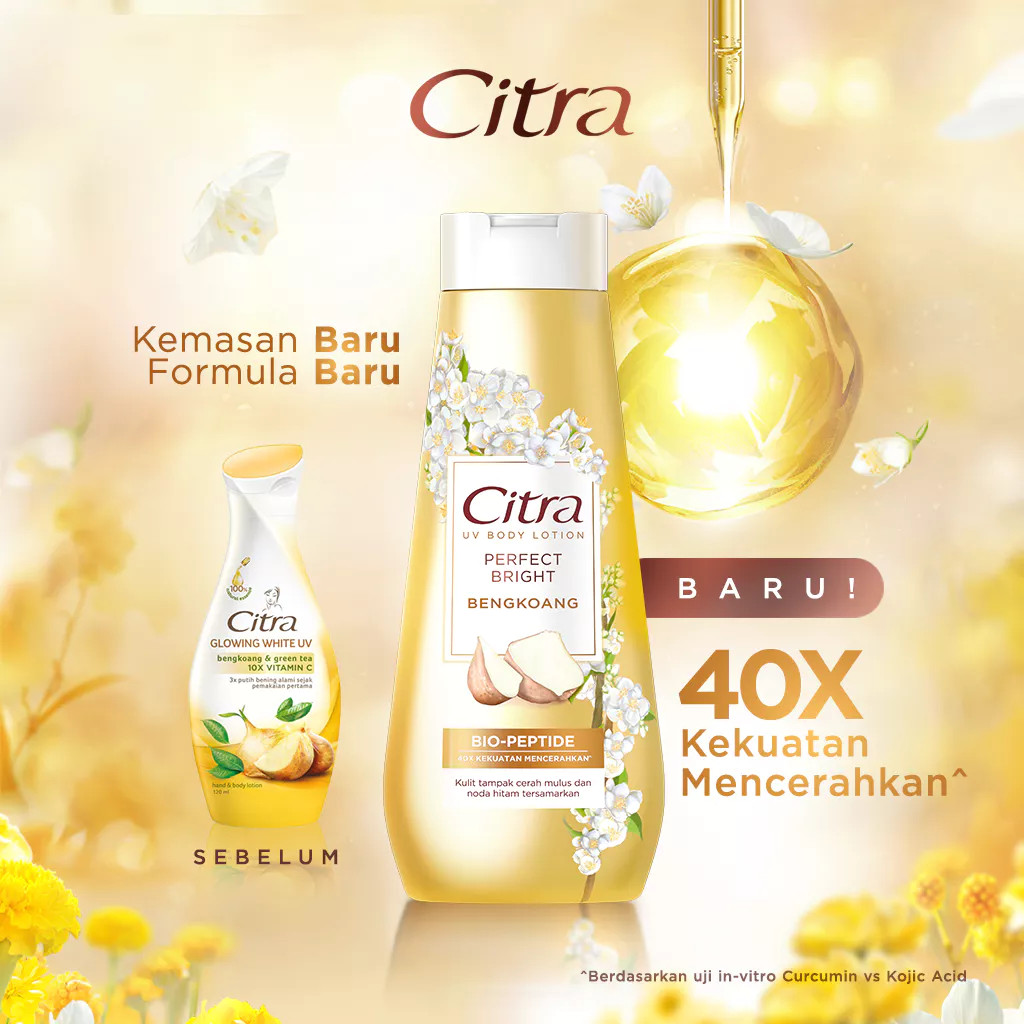 Citra UV Body Lotion 40X Brightening Perfect Bright Bengkoang ...