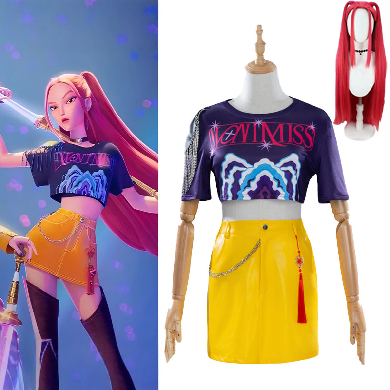 K‑PopDemonHunters Costumes For Adult Women Cosplay Mira Top Skirt ...