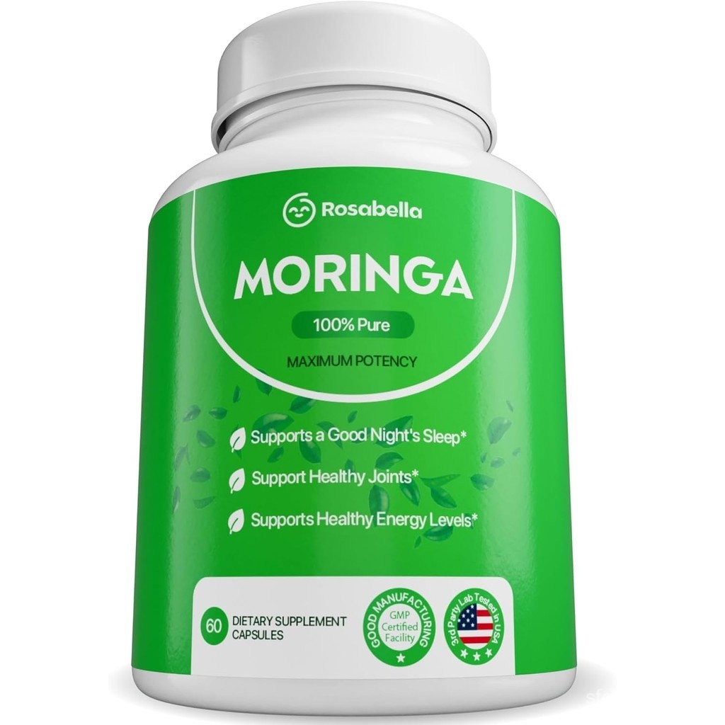 Rosabella Moringa Capsules - Pure Moringa Powder, Energy, Skin, Immune ...