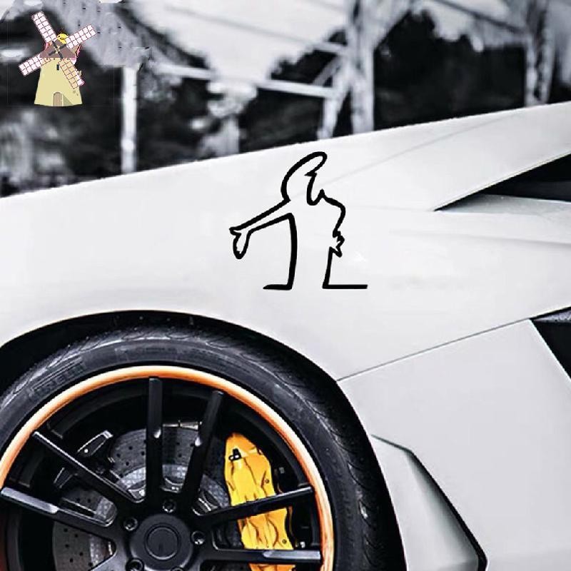 8 Pack Car Paint Scratch Memory Stickers, Funny Car Stickers, Angry Man ...