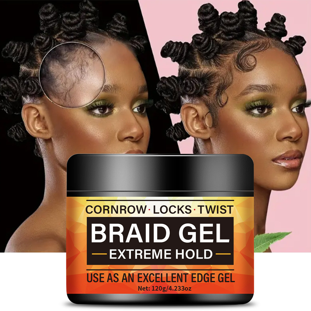 120g Extreme Hold Braid & Edge Gel for Cornrows, Locks & Twists | Frizz ...