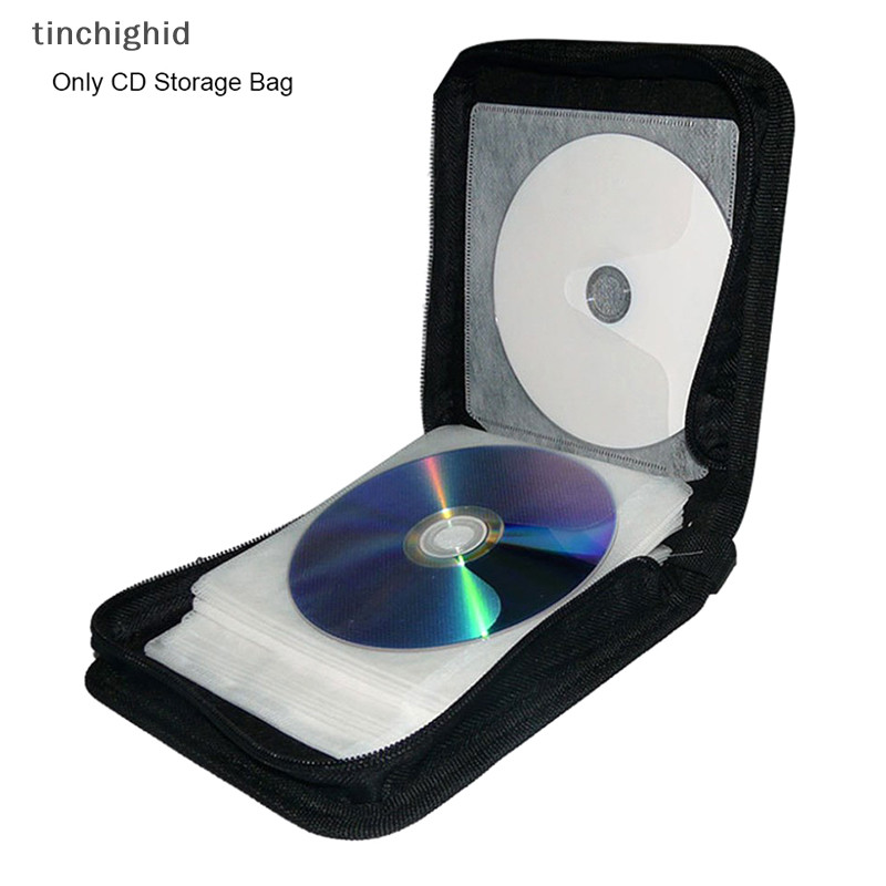 tinchighid 40 Disc CD Storage Bag Case Double-side Hard Album Home DVD ...
