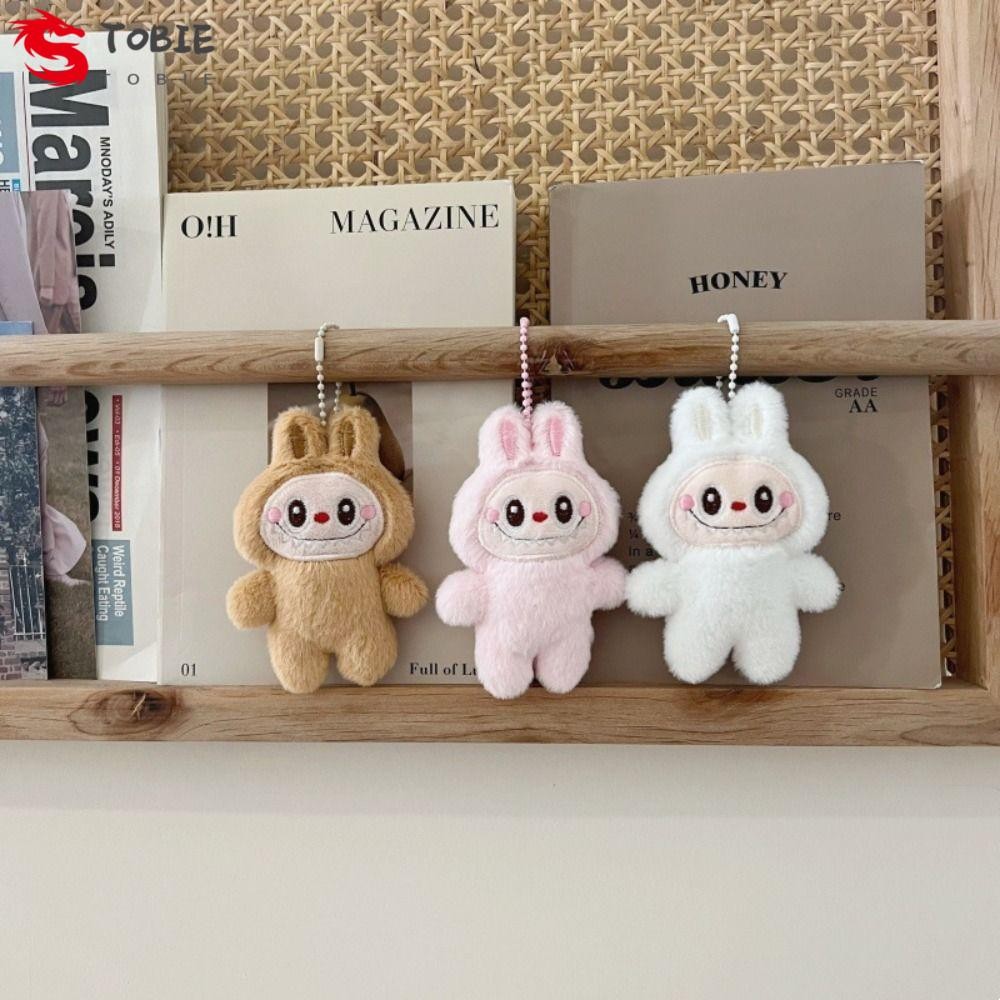 TOBIE Labubu Doll Plush Keychain, Cartoon Soft Cartoon Plush Pendant ...