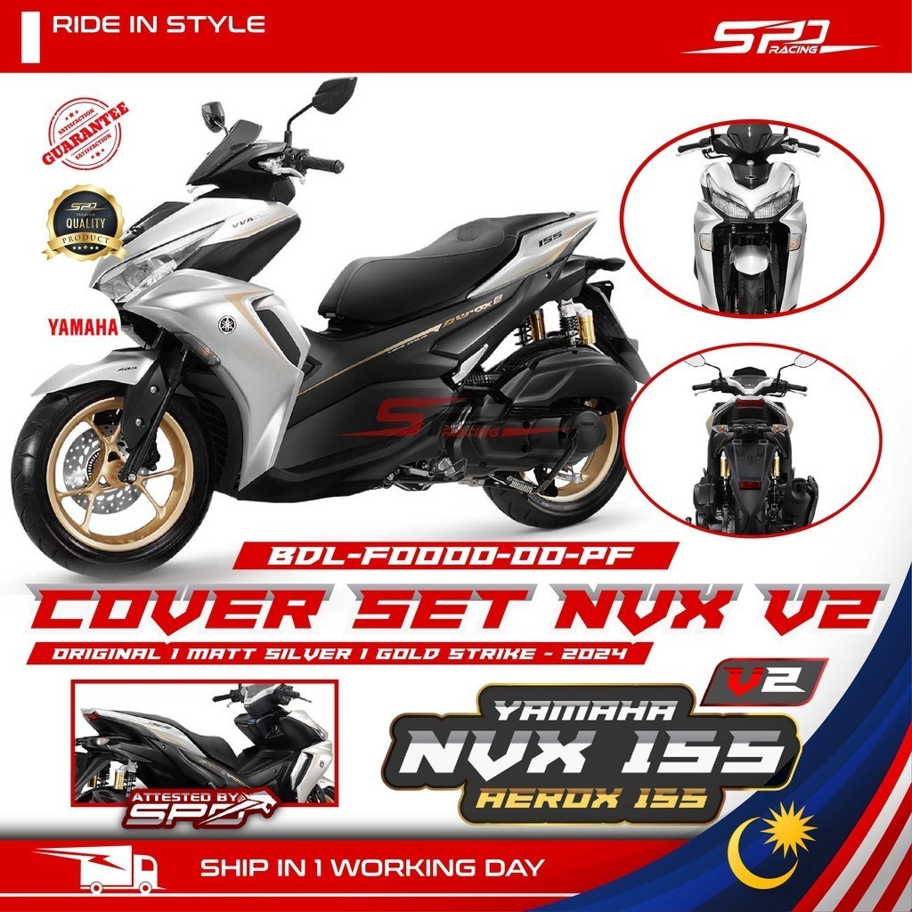 NVX Cover Set for NVX V2 ( Matt Silver + Gold Strike 2024) 100% ...