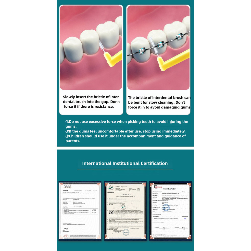 Interdental Brush L-Shaped Oral Cavity Interdental Brush Gap Brushes ...