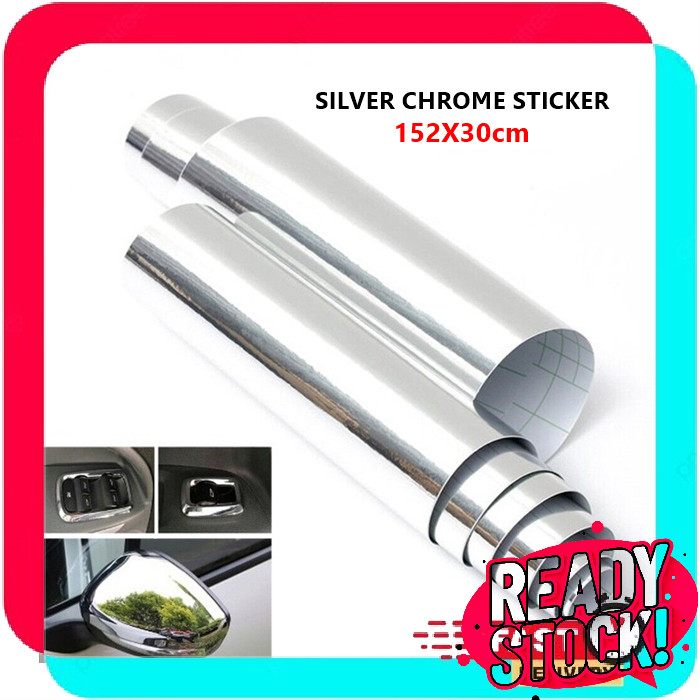 Silver Chrome Sticker Door Lining Glass Moulding Car Wrap Sticker ...