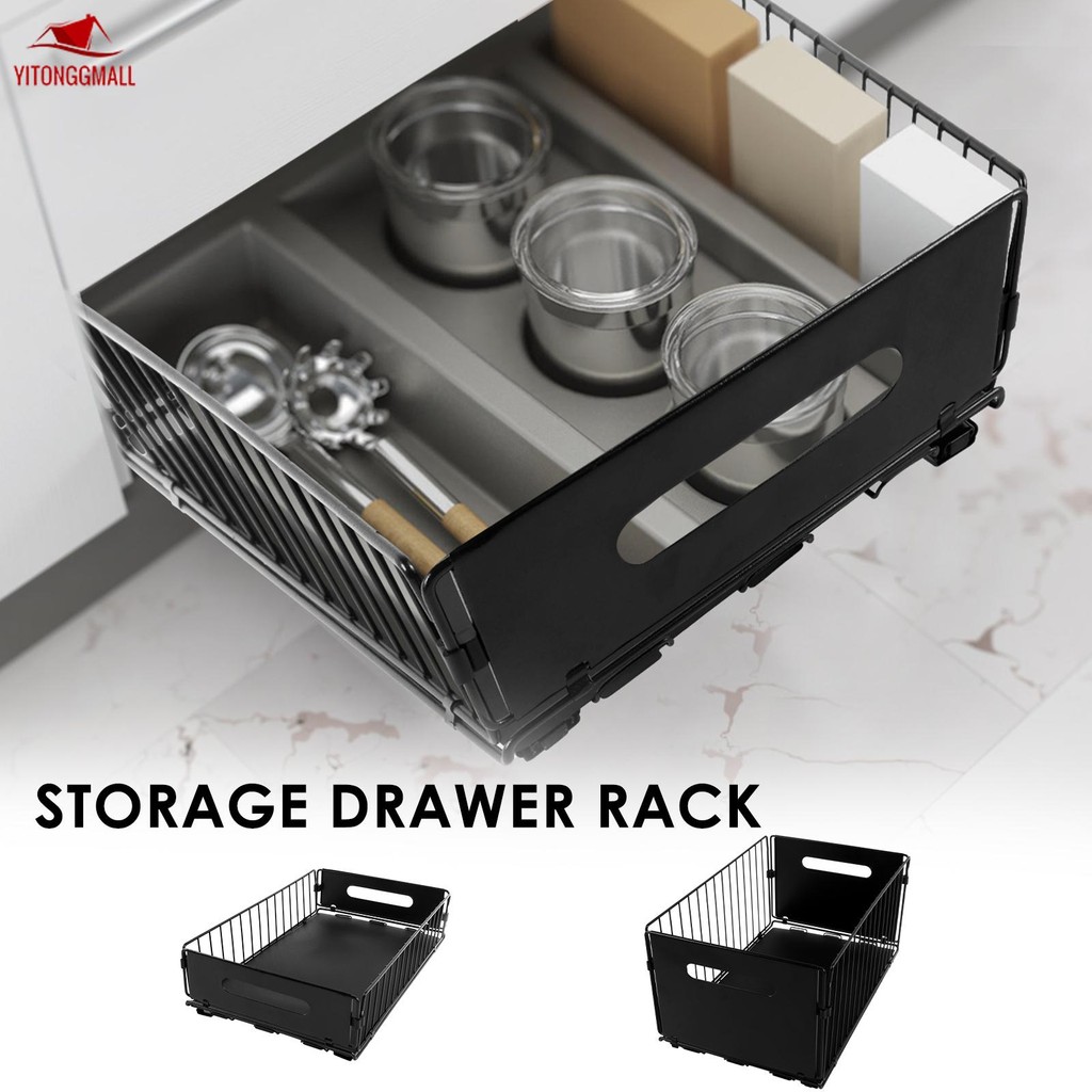 Pull Out Cabinet Organizer Carbon Steel Slide Out Shelf Storage Drawer ...