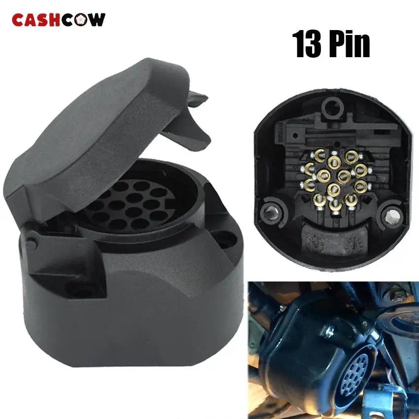 13 Pin Trailer Socket Euro 12V Plastic Durable 13-Pole Electrical ...