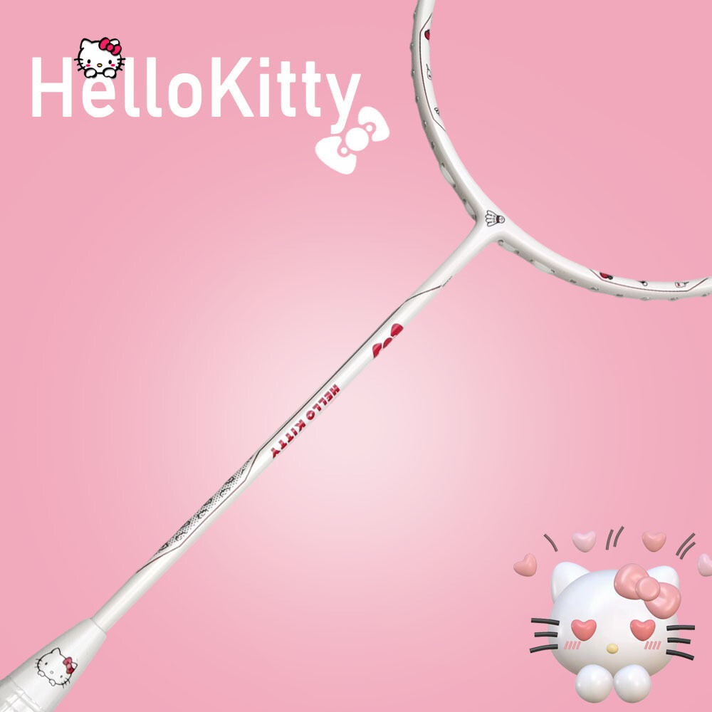 Hello Kitty Badminton Racket Katie Snoopy Full Carbon5U Beginner kt ...