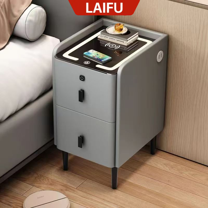 Bedside Table Bedside Table With Drawer Bedside Cabinet Wireless ...