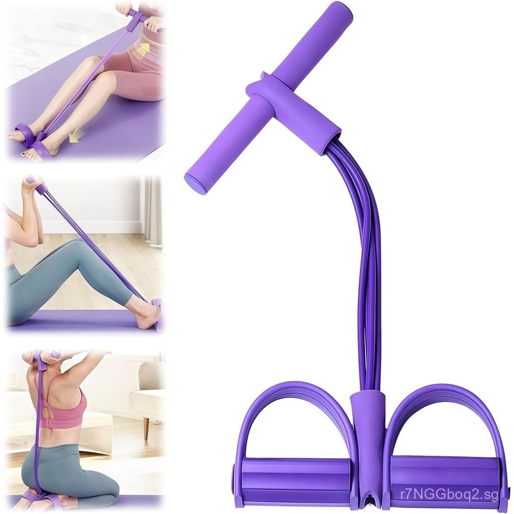 Upgraded 21 Fitness Resistance Bands-4 Tube Pedal Ankle Puller, 2025 ...