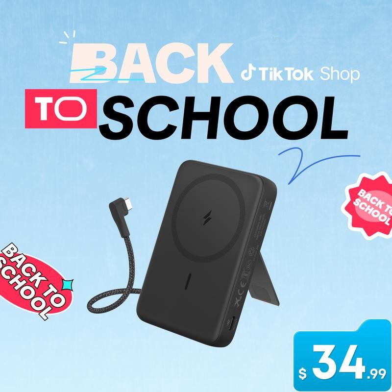 Anker Zolo Magnetic Power Bank, 10,000mAh Wireless Battery Pack with ...