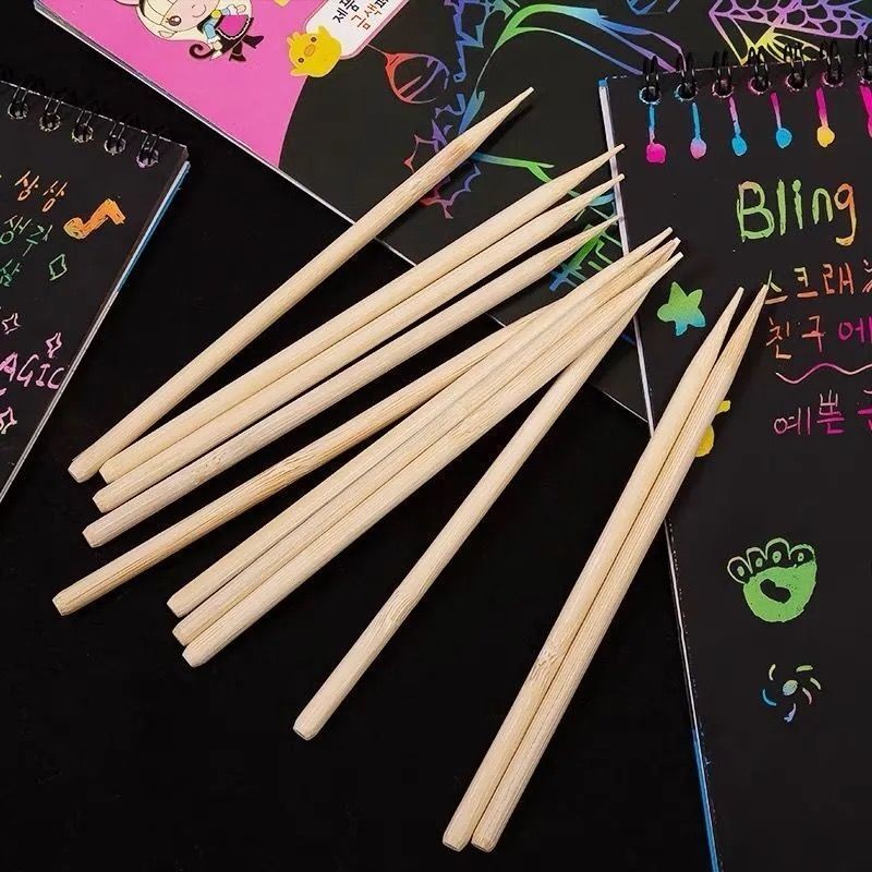 Scratch Brush Scratch Paper Dedicated Bamboo Pen Pointed Scratch Wax ...