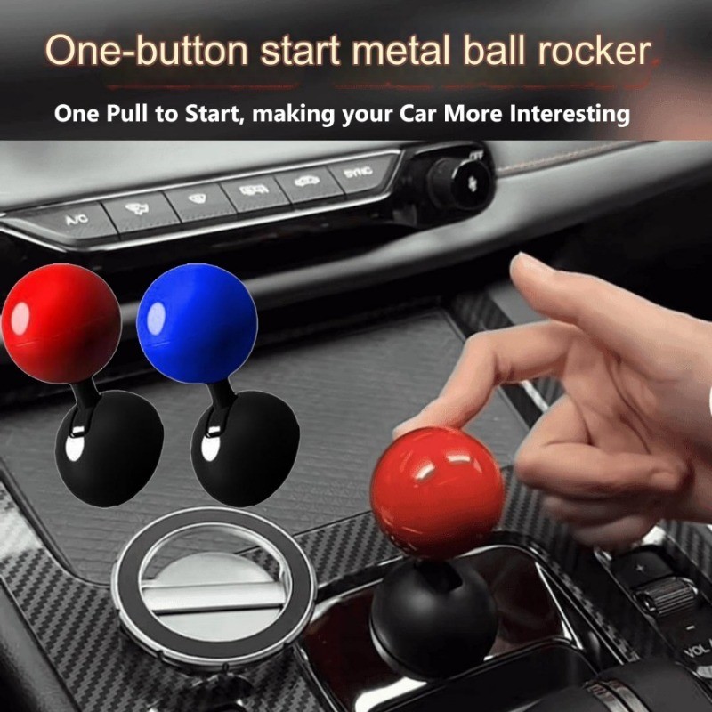 Car Push To Start Button Rocker Lever Engine Start Stop Button ...