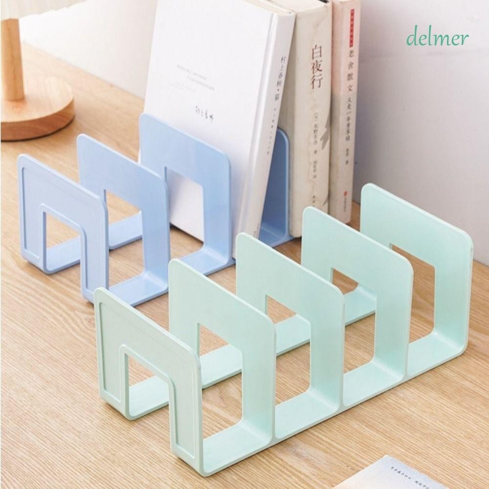 DELMER Desktop Bookends, Sturdy Display Divider Book Stand, File ...