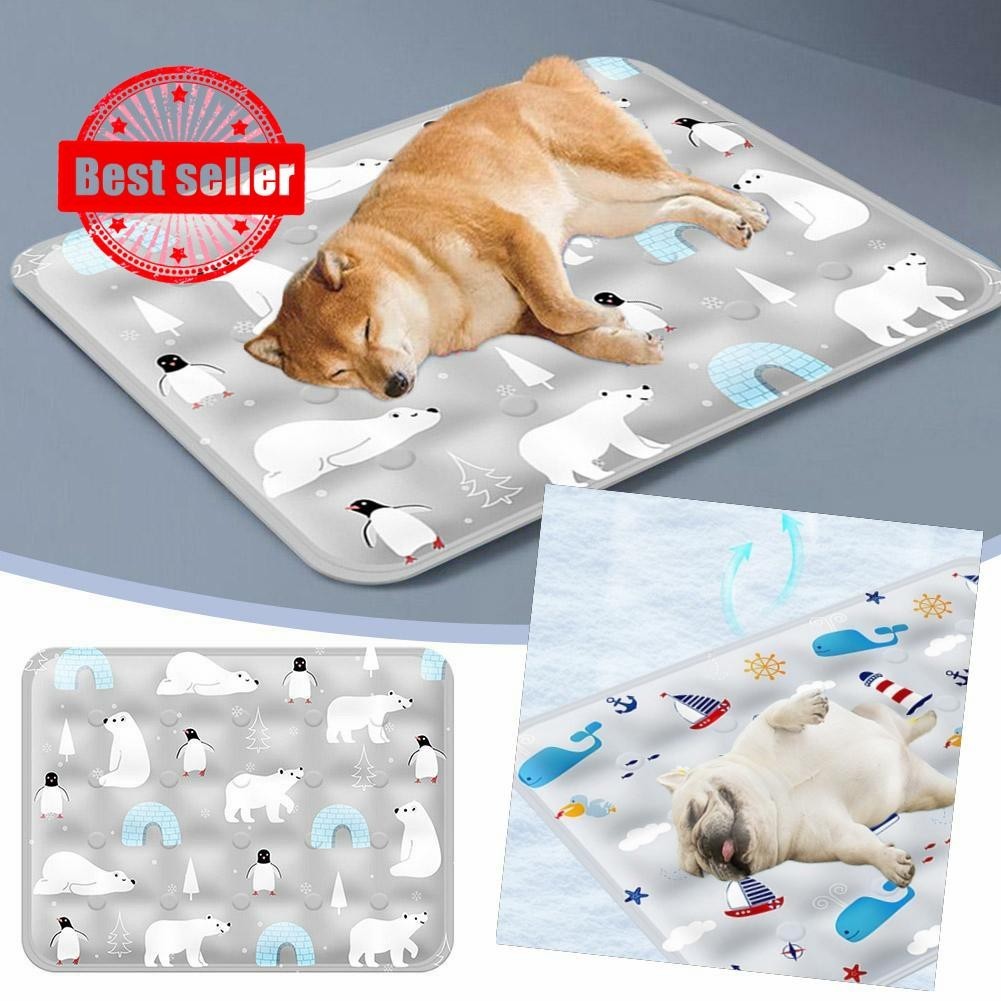 Pet Cool Gel Mattress Ice Silk Cooling Pad Mat Comfirtable Pet Ice Pad ...