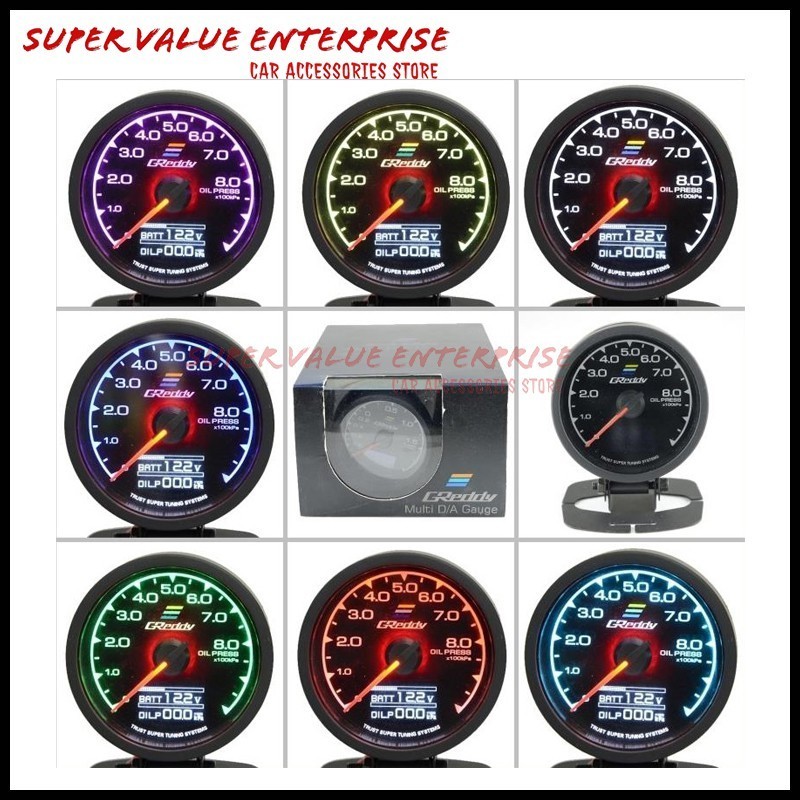GREDDY Meter Multi Gauge Meter 2 In1 34 colour Meter BOOST , WATER TEMP ...
