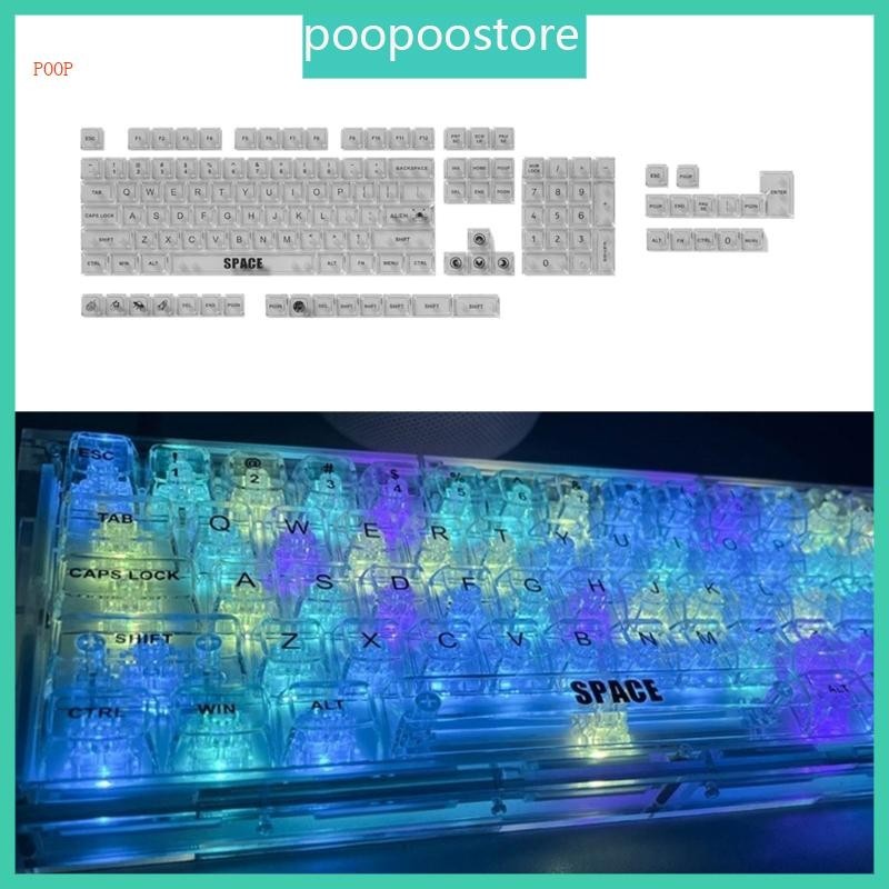 POOP Keycap Set MDA Profile Crystal Keycaps for Mechanical Keyboard ...