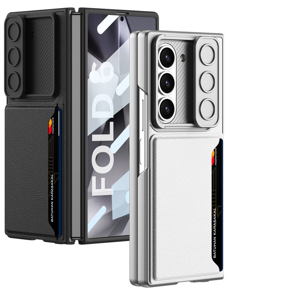 Leather Casing Samsung Galaxy Z Fold 6 Phone Case Push Window Casing ...